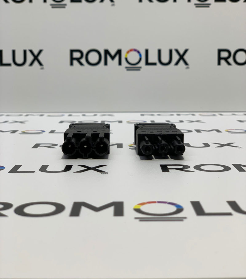 3PIN '' Male-Female '' Flat Connector - Romolux